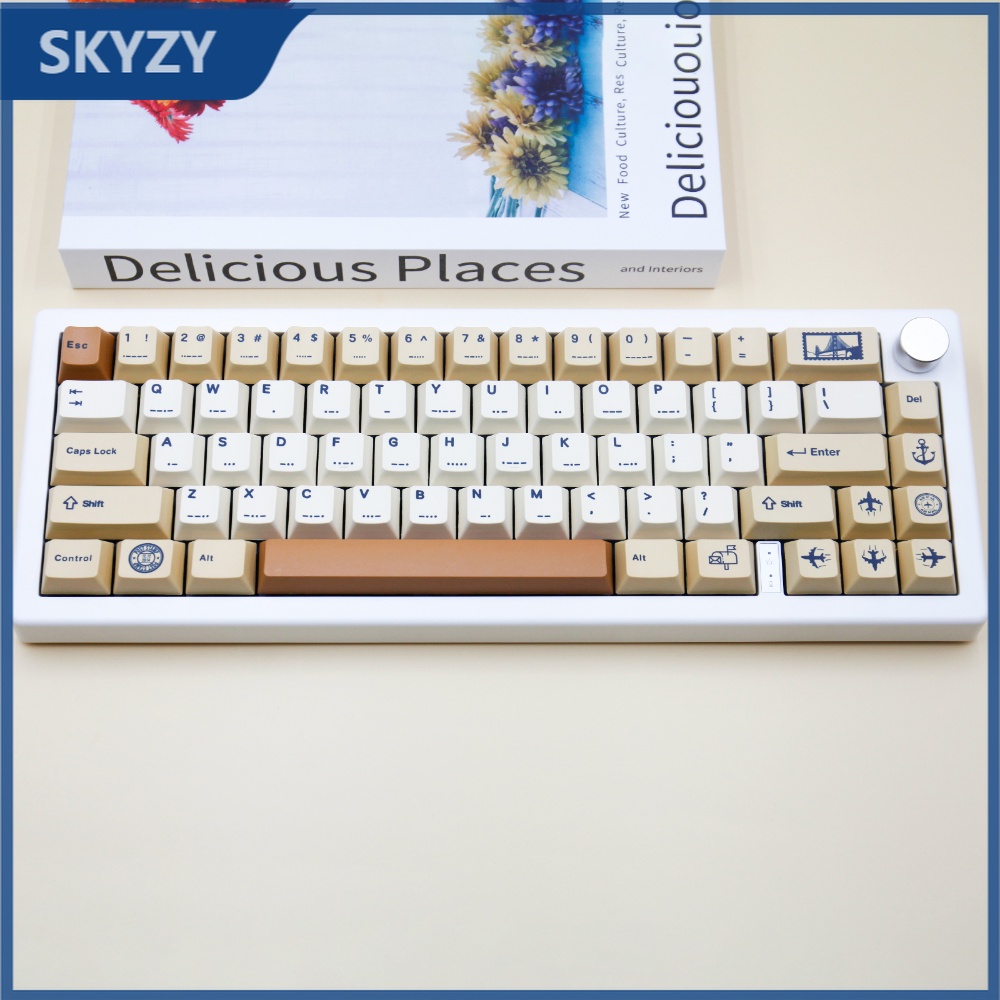 Stamp Keycaps Cherry Profile Retro Style PBT Dye Sub Mechanical ...