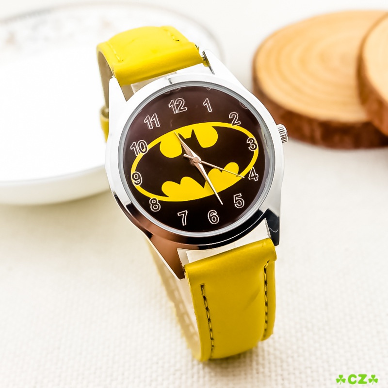 Simple Male Female Student Batman Round Belt Quartz Children's Watch ...