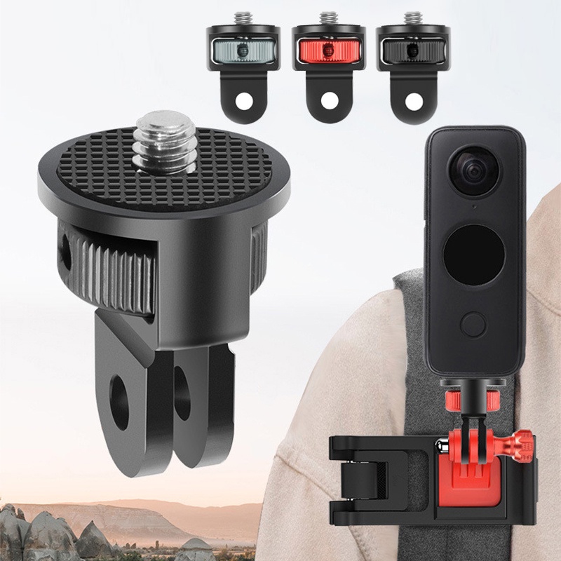 Aluminum 1/4 inch Screw Tripod Adapter 360Rotating Mount Holder For ...