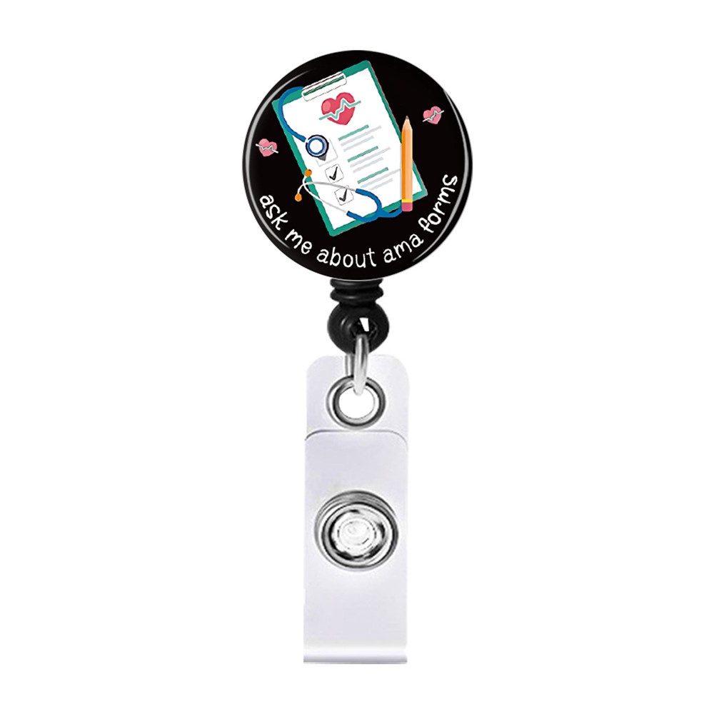7 Style Cute Cartoon Retractable Nurse Badge Reel Clip Students Doctor ...