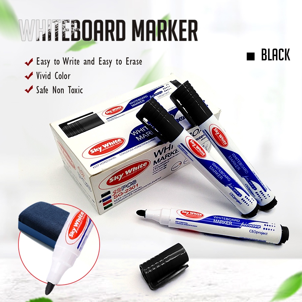 1 - Box Whiteboard Marker / Permanent Marker (Red / Blue / Black) | XPD ...