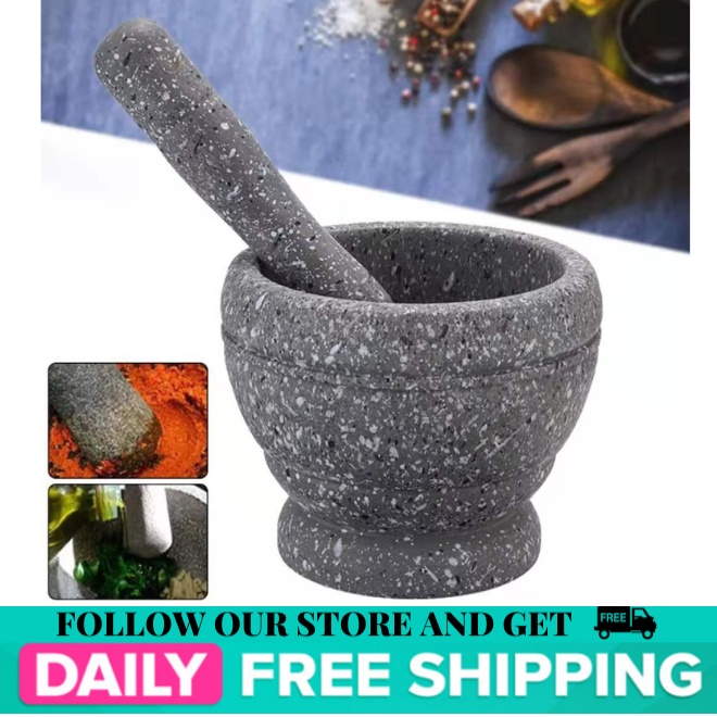 Mortar and Pestle Almires Solid PVC Food Grade Plastic Medicine Food ...