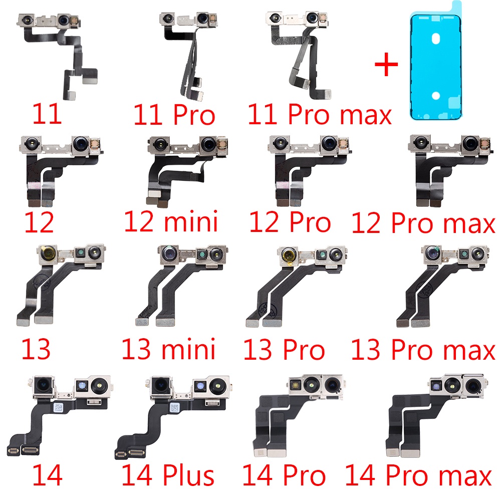 Front Camera Flex Cable for iPhone 11 12 13 Pro Max Mini 7 8 Plus Facing Small Cam Light ...