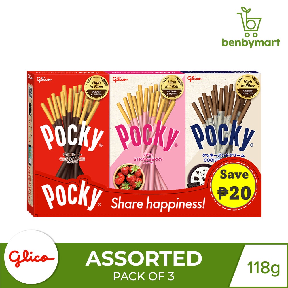 Pocky Assorted Biscuit Sticks Buy 3 Save 20 118g | Shopee Philippines