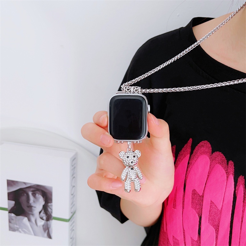 Luxur Metal Necklace Lanyard Pendant For Apple Watch 40mm 41mm 45mm ...