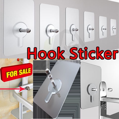 FEELING ☀️Adhesive Wall Hooks Screw Sticker,Punch-Free Hook for Hanging ...