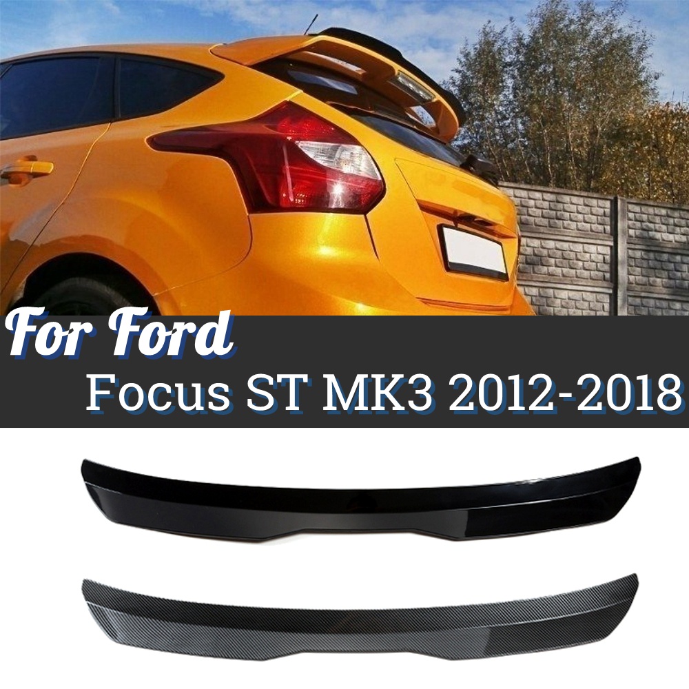 For Ford Focus ST MK3 2012-2018 Hatchback Spoiler ABS Gloss Black Color ...