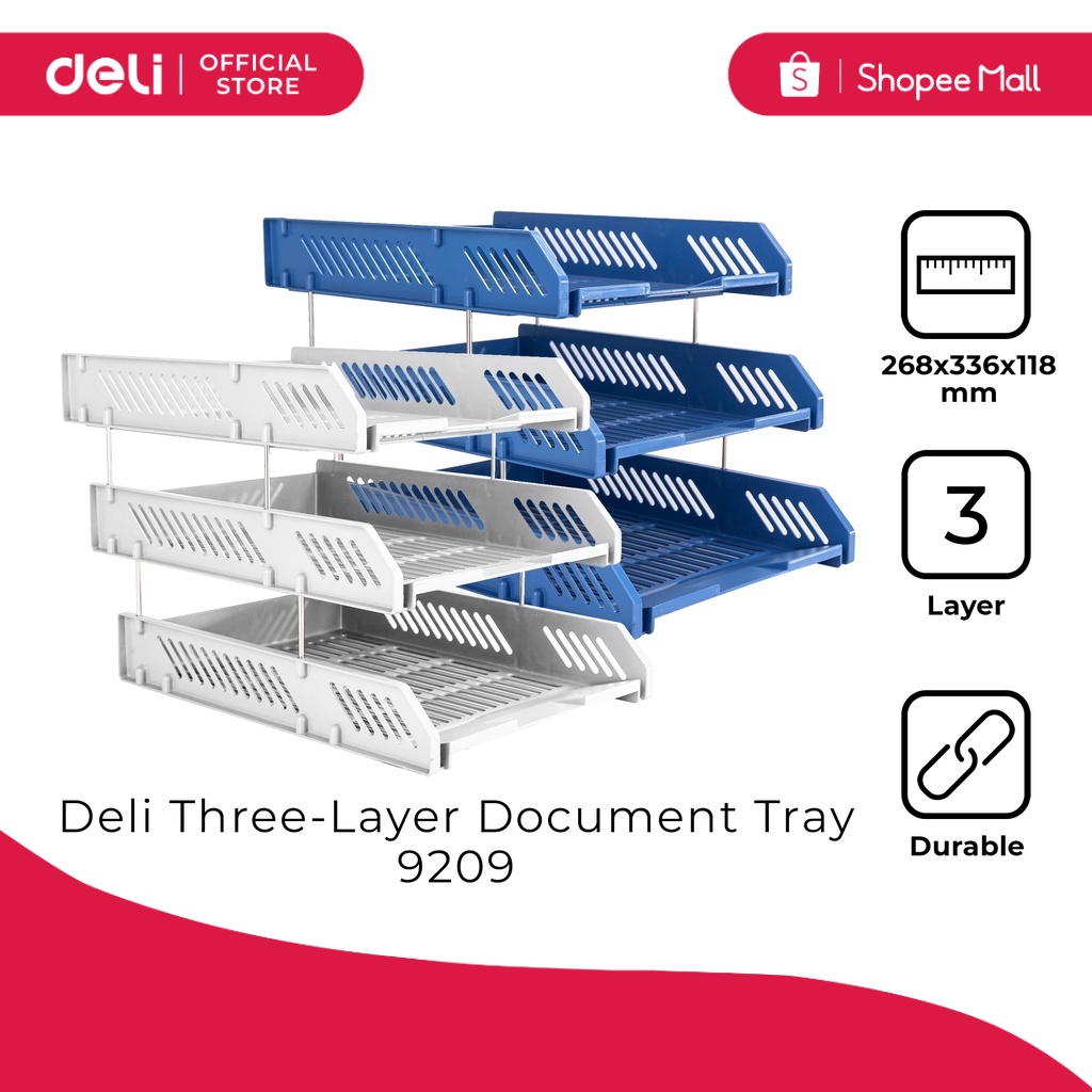 Deli 9209 Three Layer Document Tray A4 1PC | Shopee Philippines