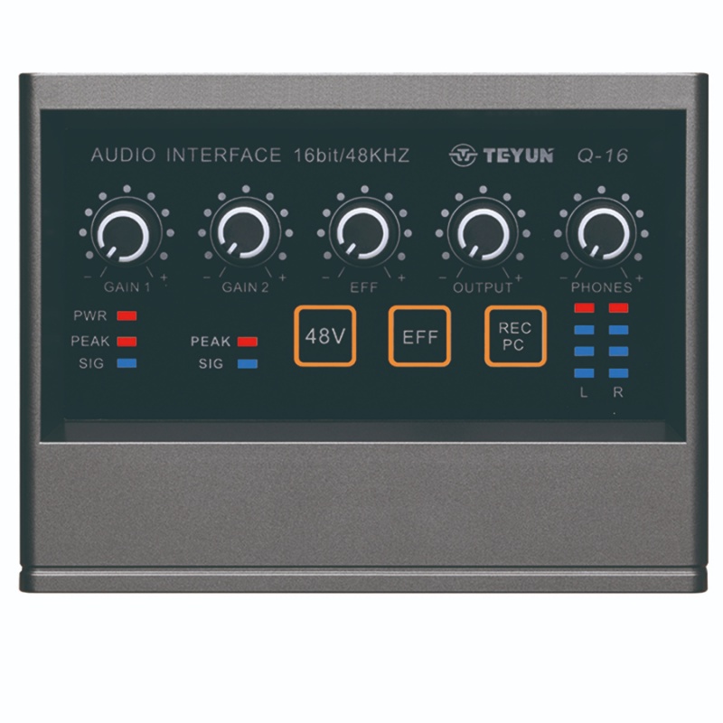 TeyunQ16 Audio Interface for Recording Computer Free Drive USB External ...