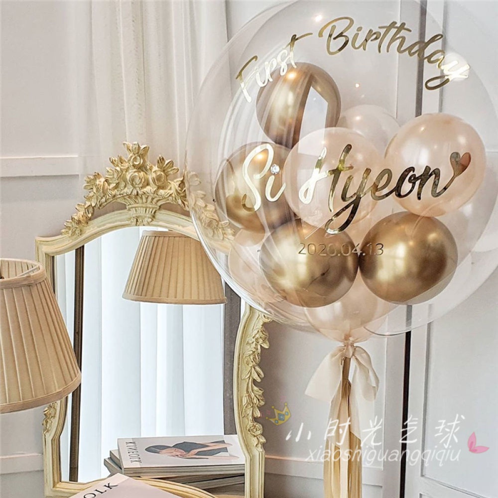 9pcs Balloons Set Big Transparent Bubble Balloon Crystal Clear Balloons ...