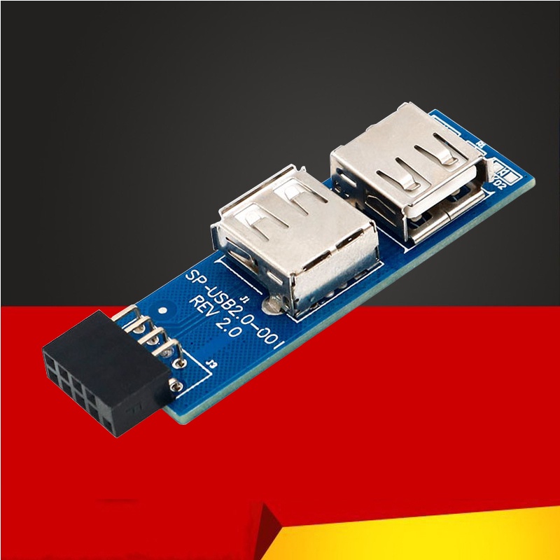USB HUB 9Pin PC Host Internal Motherboard USB 2.0 Hub 9Pin to 2 Port ...
