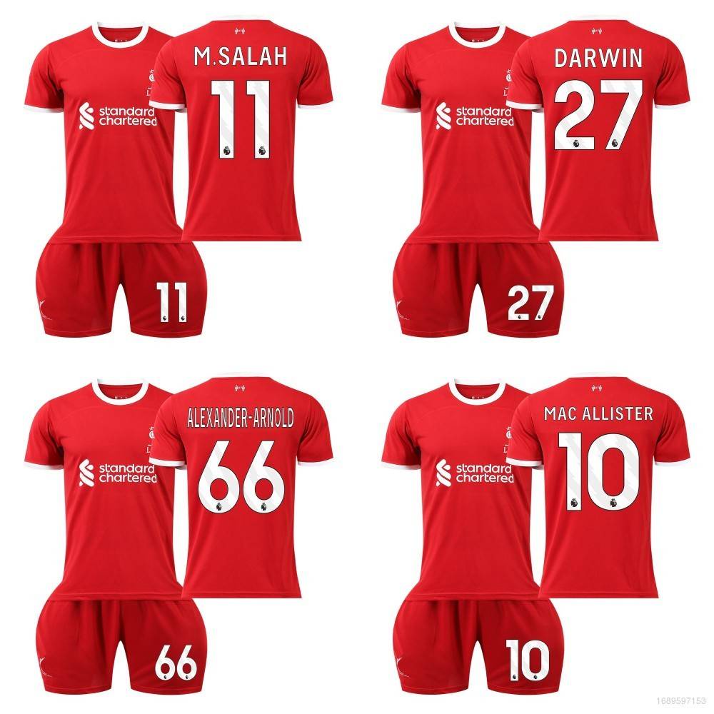 New 2Pie/Set 23-24 Liverpool Home Jersey Allister Salah Darwin Arnold ...