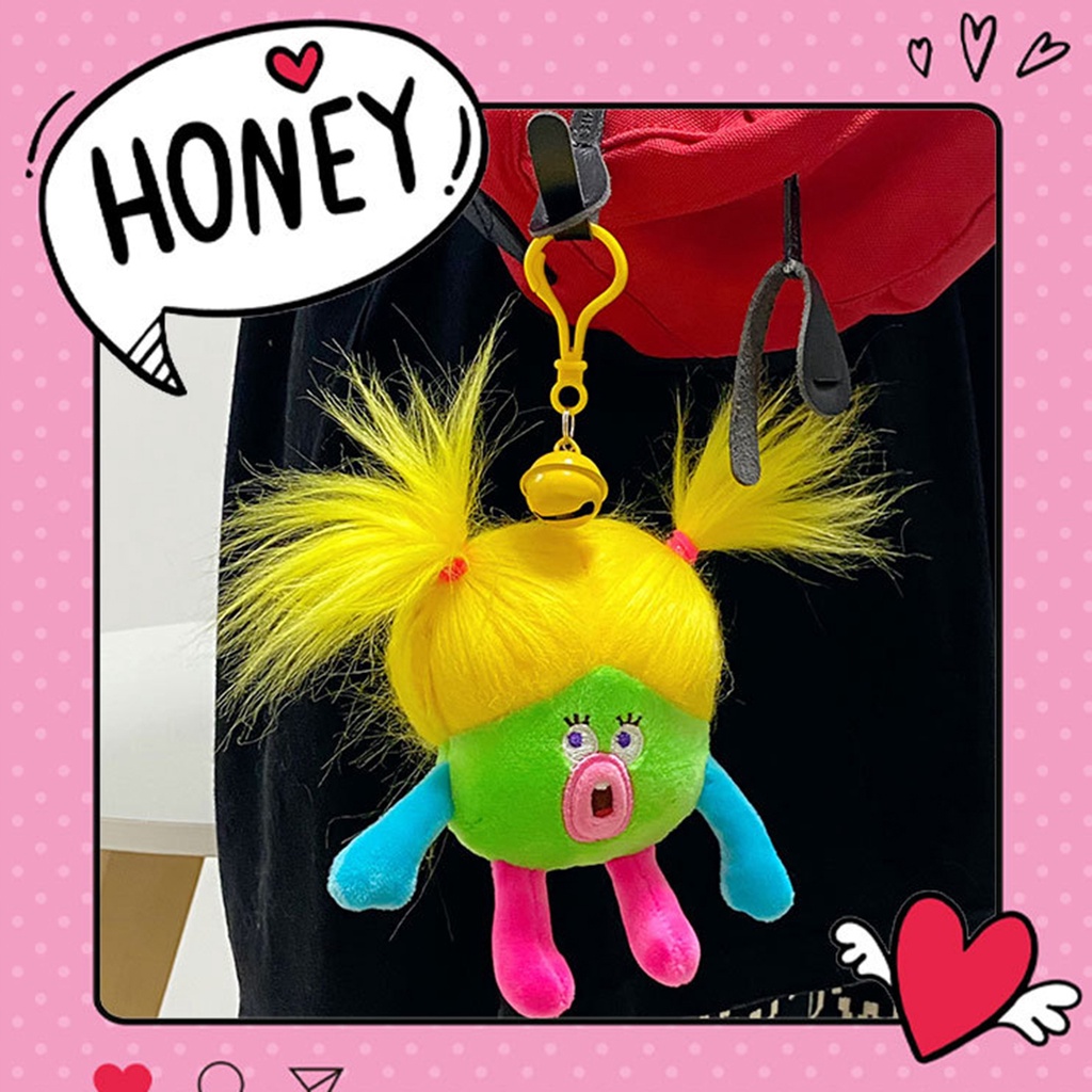 11cm Dopamine Quirky Exploding Head Mini Dolls Plush Keychain Toys ...
