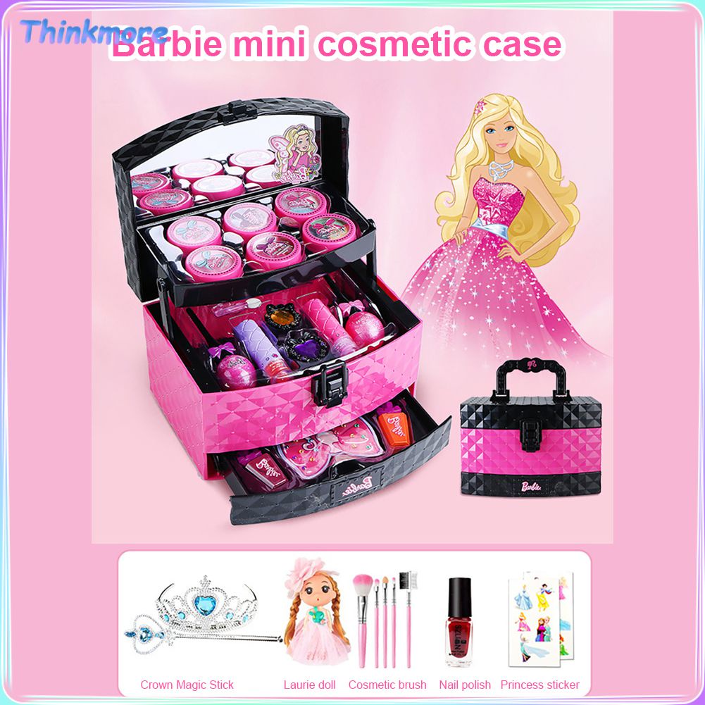 Creative Children's Safe Cosmetics Set For Barbie-pink Makeup Box ...