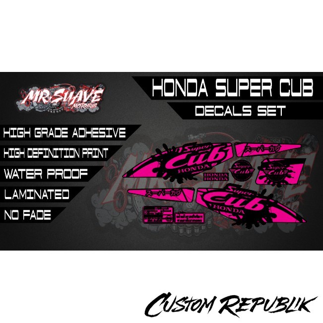 Honda Super Cub Decals Set | Shopee Philippines
