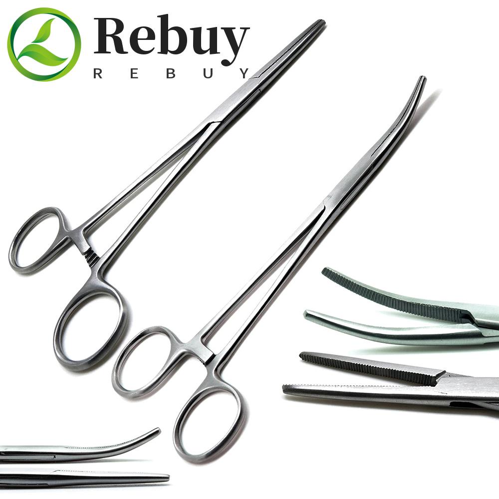 REBUY REBUY 12.5 to 24cm Hemostatic Forceps Curved Scissors Epilation ...
