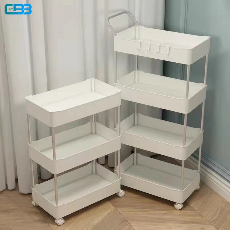 CBB 4 Layer Moving Rack Kitchen/ Bathroom Storage Rack Shelf Slim Slide ...