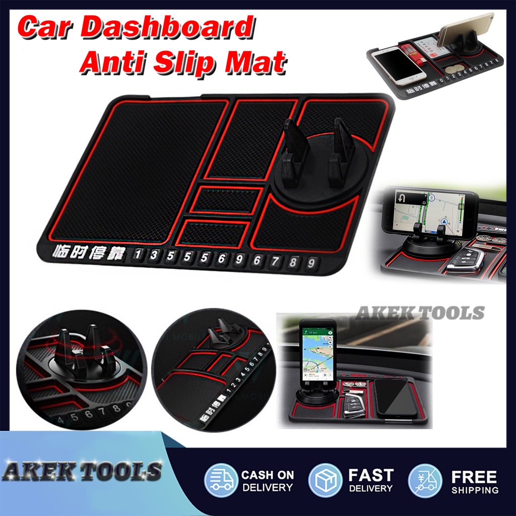 Car Dashboard Anti Slip Mat Multifunction Pad Auto Accessories Decor ...