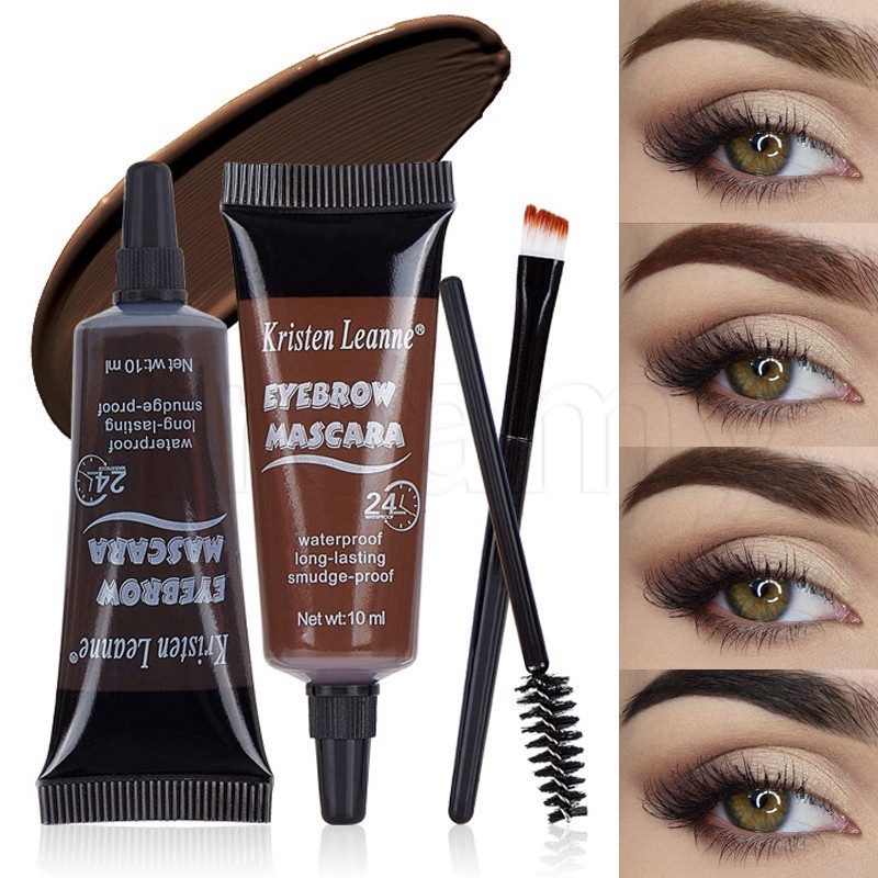 4 Colors Eyebrow Gel / Natural Liquid Dyeing Eyebrow Cream / Lasting ...