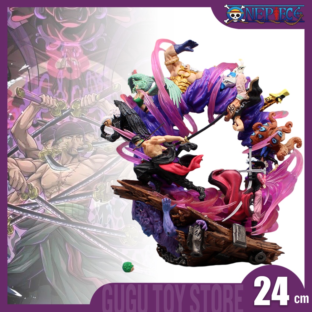 24cm One Piece Figures Roronoa Zoro Anime Figures Ls Throne Ghost ...