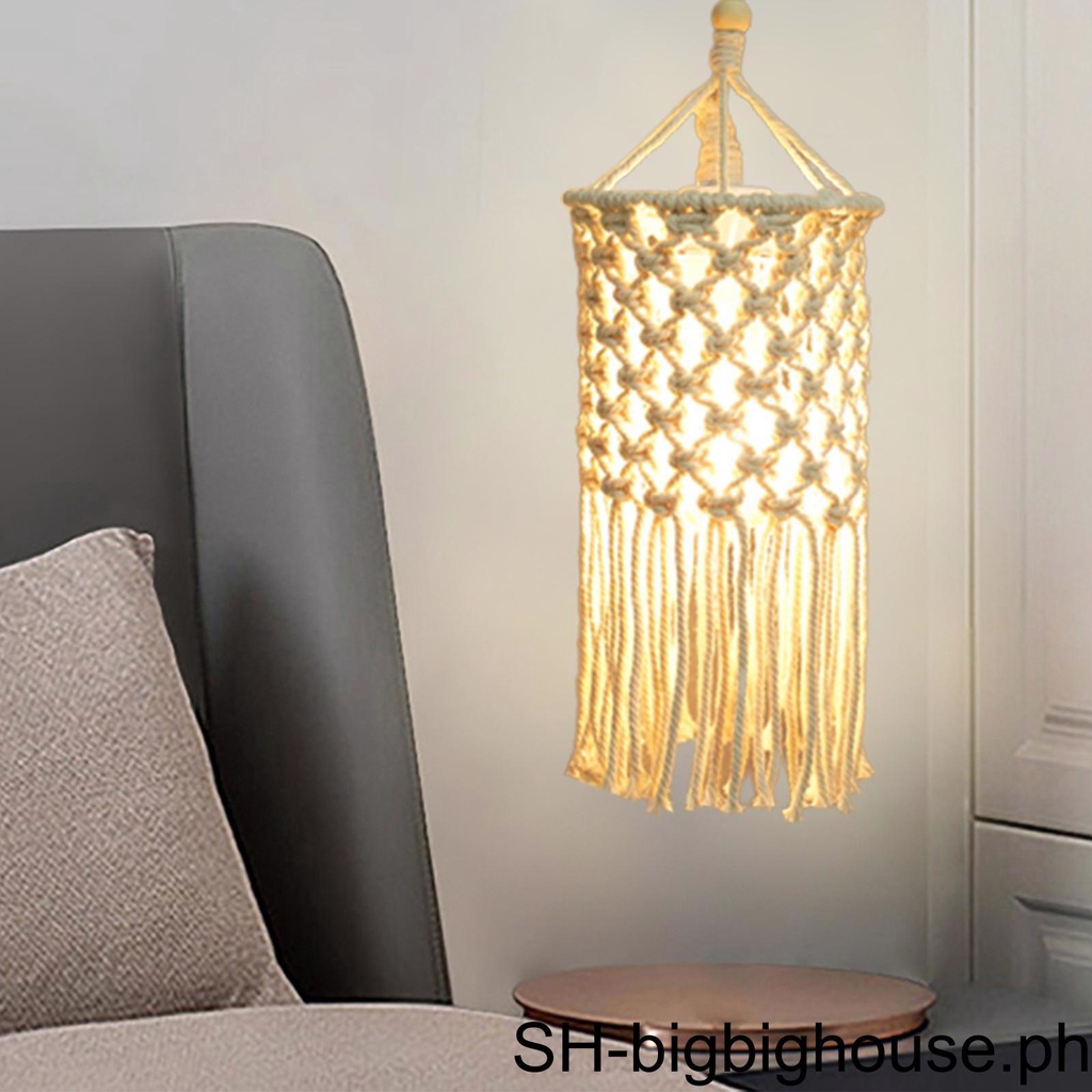 Boho Lamp Shade Wall Tapestry Macrame Lamp Shade for Corridor Hotel ...