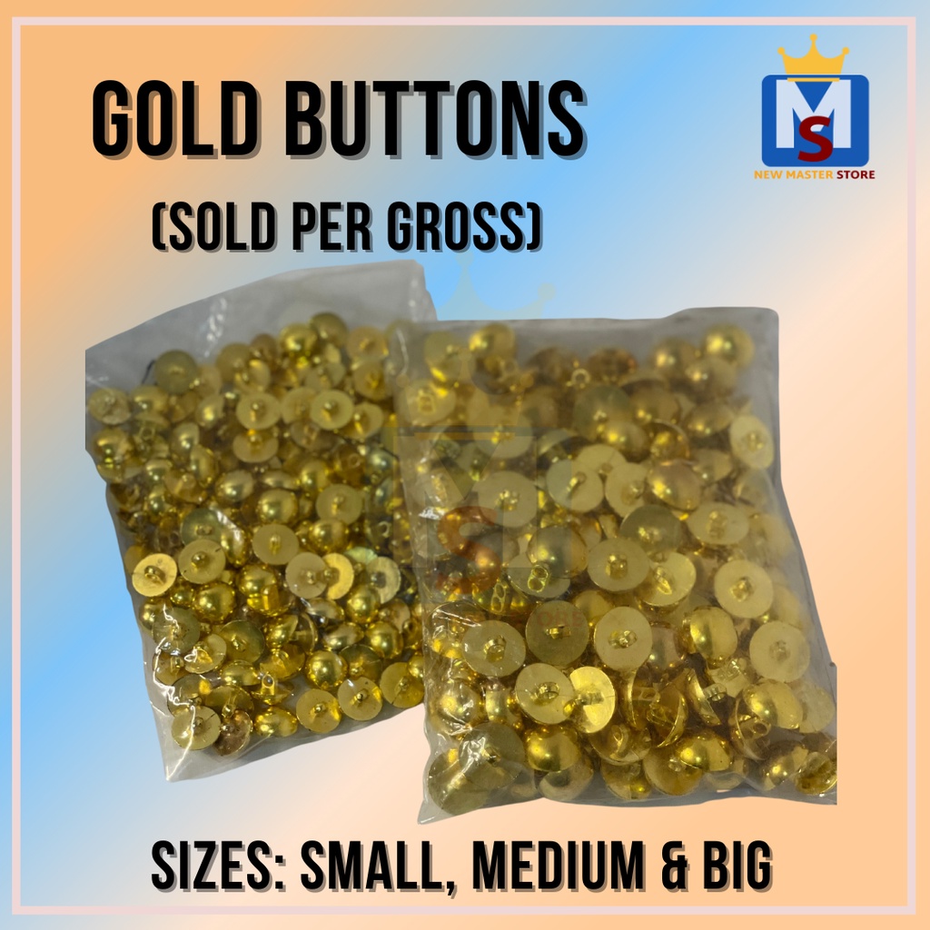 Gold Button clothing sewing DIY crafts decoration children's handmade ...