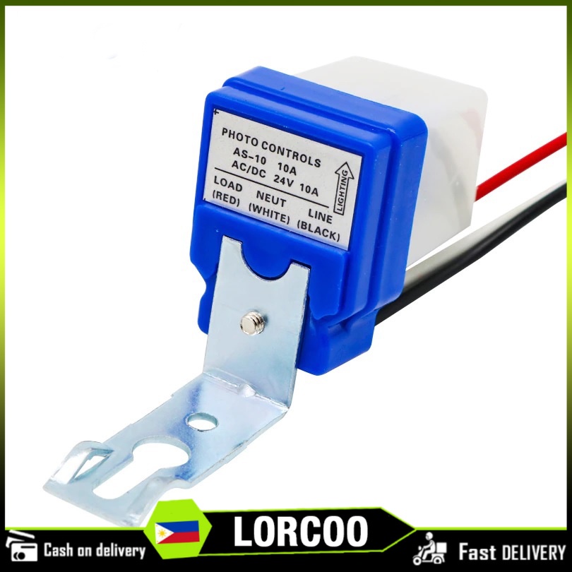 AC DC 220V 50-60Hz 10A Sensor Switch Auto On Off Photocell Street Light ...