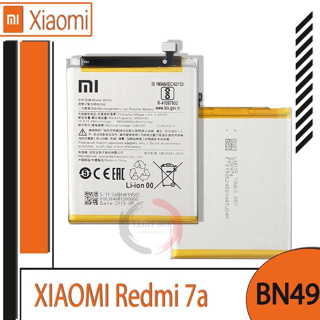XIAOMI Redmi 7a Battery, Model: BN49 (4000mAh) | Shopee Philippines