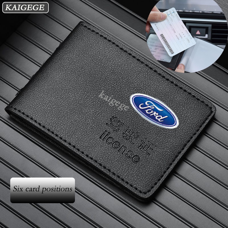 KAIGEGE Driver's License Case Leather Large Capacity Motor Car Driving ...