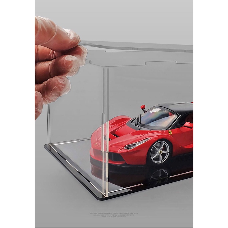 1:18/1:24 Car Model Display Box High Transparent Acrylic Dust Cover Car ...