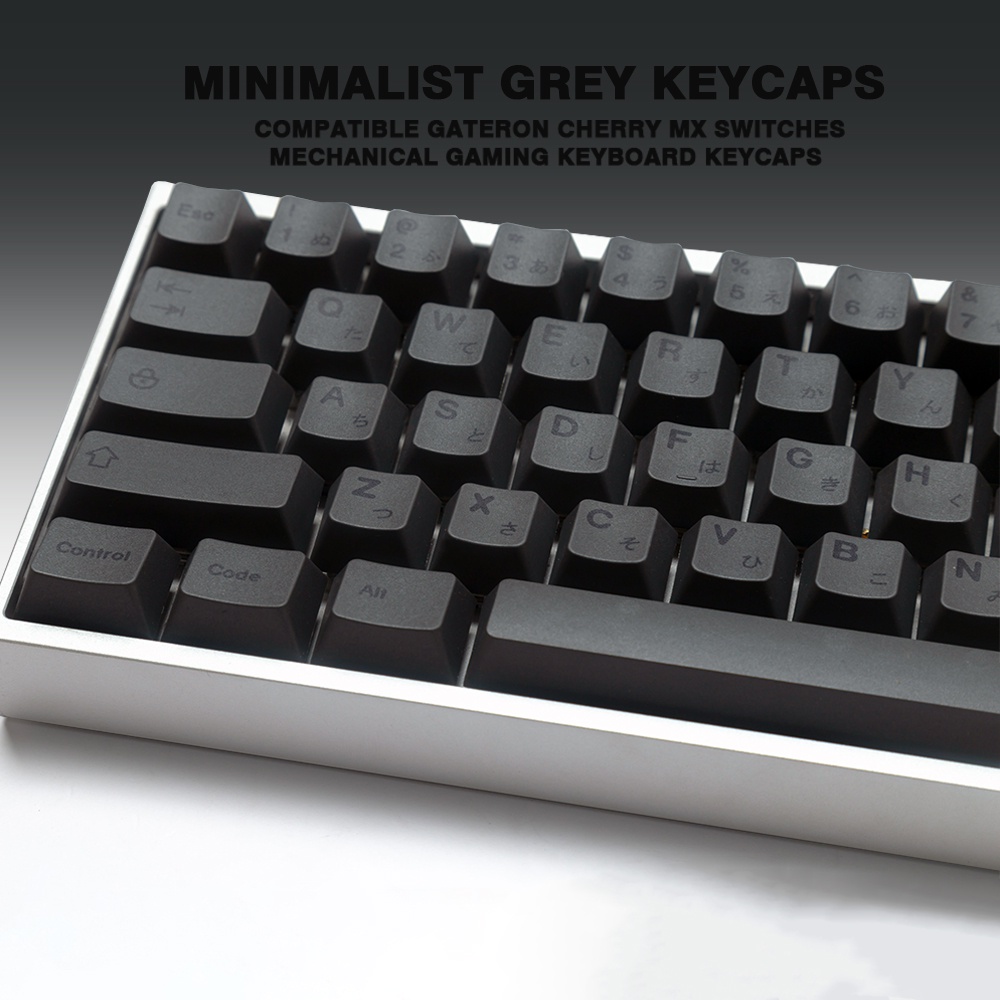 Minimalist Grey Keycaps 138Keys Japanese Cherry Profile PBT Compatible ...