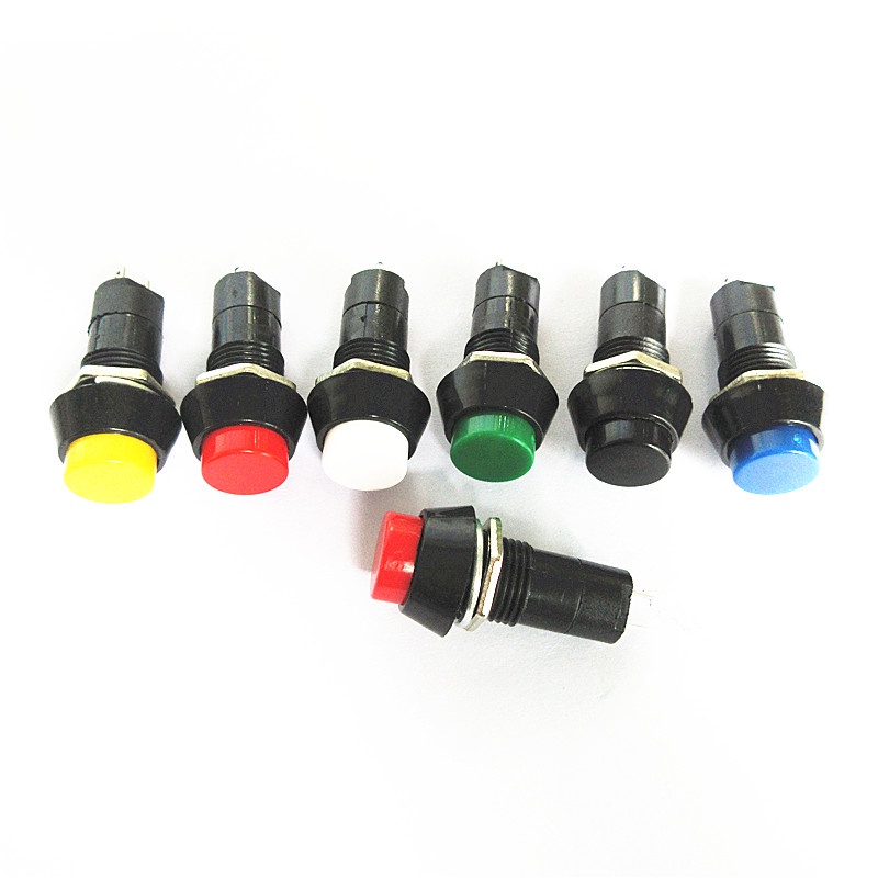 P PBS-11A PBS-11B Round Self-Locking Point Push-On Small Push Button ...