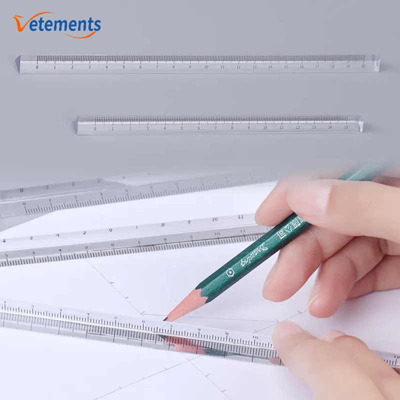 Practical Triangular Clear 15cm 20cm Scale Drawing Ruler/ Quality ...