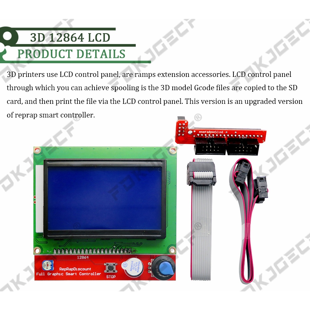 3D Printer Parts LCD 12864 LCD Control Panel 12864lcd display for 3D Printer Smart Controller ...