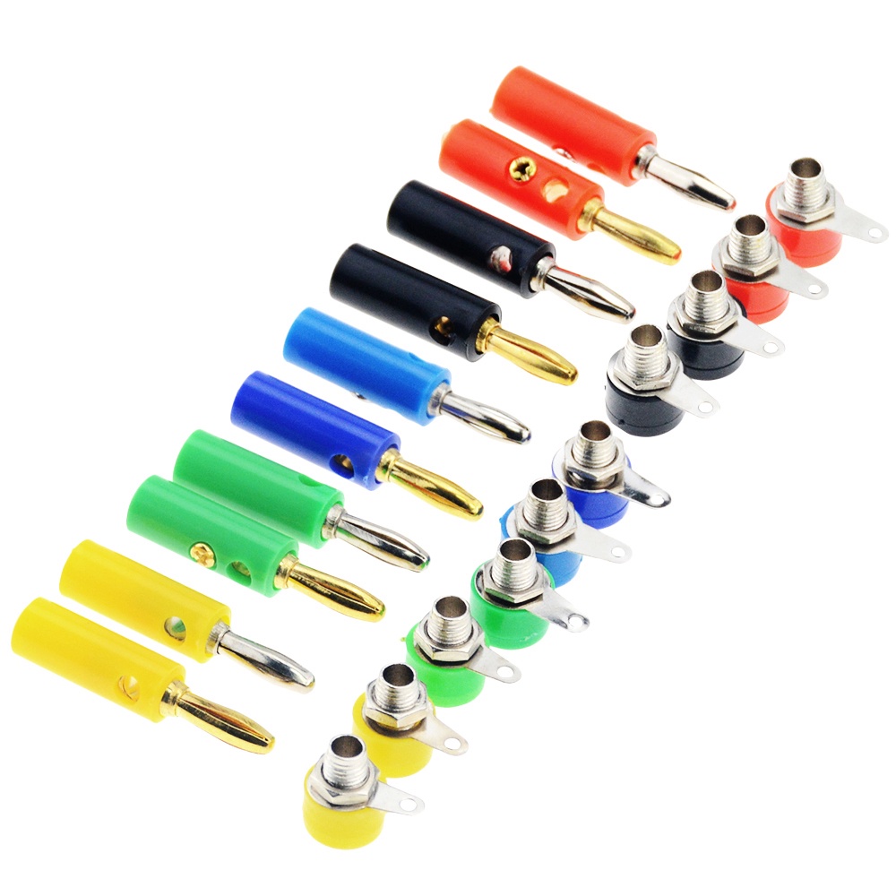 1 set Male And Female 4mm Banana Plug To Insert Connector Banana Pin ...