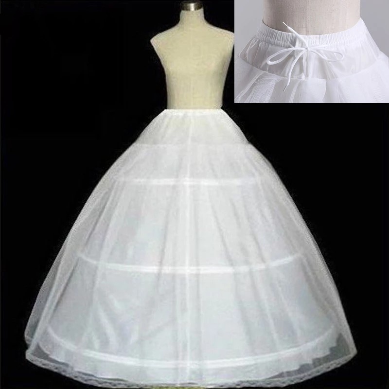 Cheap 3 Hoops Petticoat Crinoline Slip Underskirt For Ball Gown Wedding ...