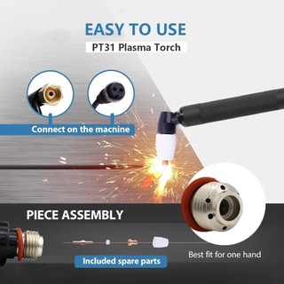 PLC-55X Plasma Cutter IGBT Air Plasma Cutter 220V 14mm Clean 55Amps Cut ...