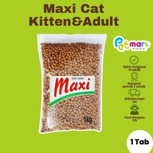 Kitten Adult Maxi Cat All Stage Dry Cat Food Repack Dry Food 1 kg ...