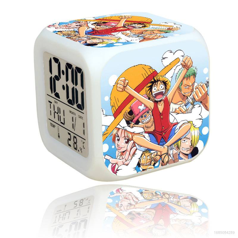 SQ2 One Piece Luffy Alarm clock color change night lights creative LED ...
