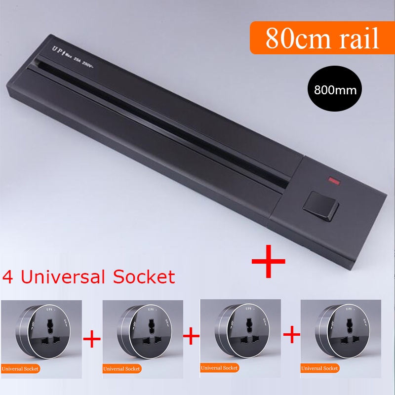 Power rail plug with maximum power of 32A and socket, surface mounted ...