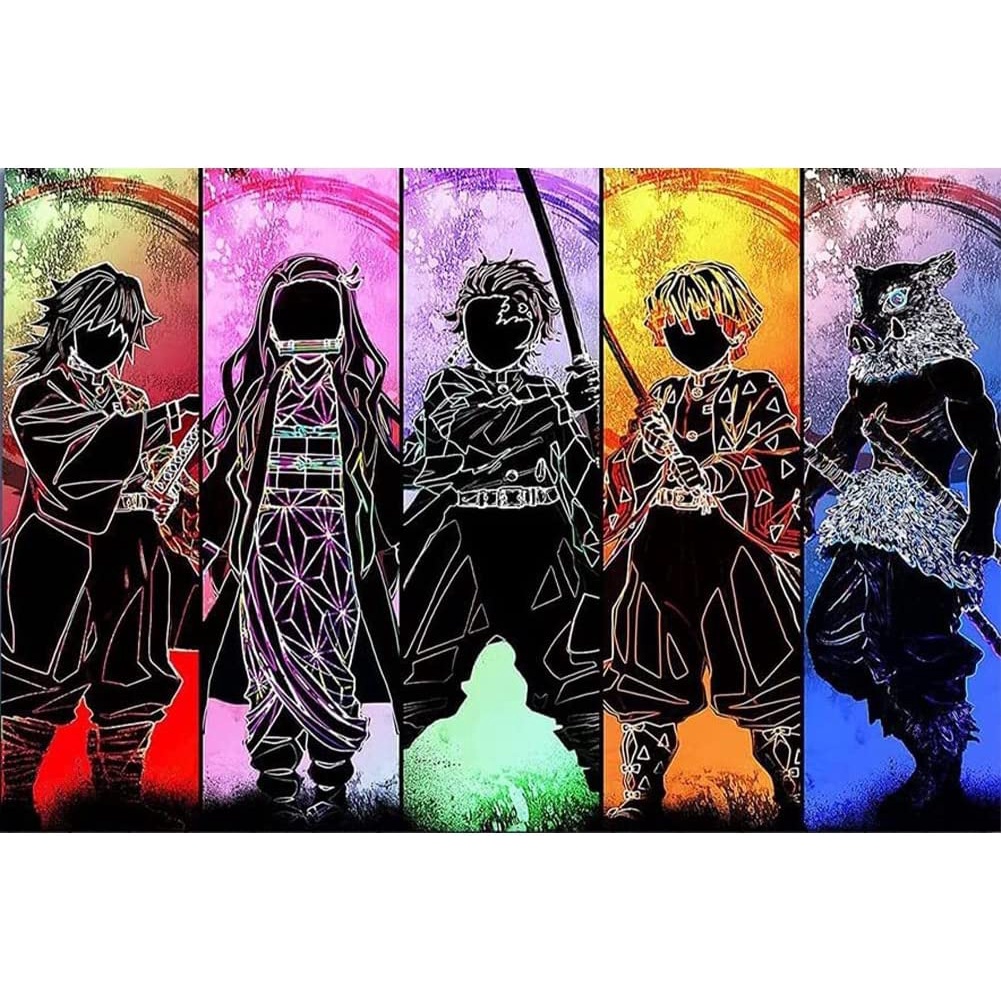5D Anime Diamond Painting Kits for Adult Demon Slayer Diamond Art ...