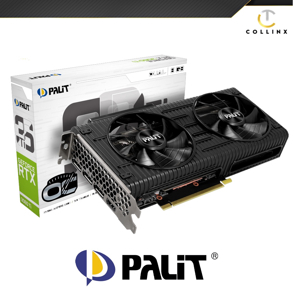 PALIT RTX3060TI DUAL 8G GDDR6 256BIT 3-DP HDMI VGA - 2 FANS [RGB ...