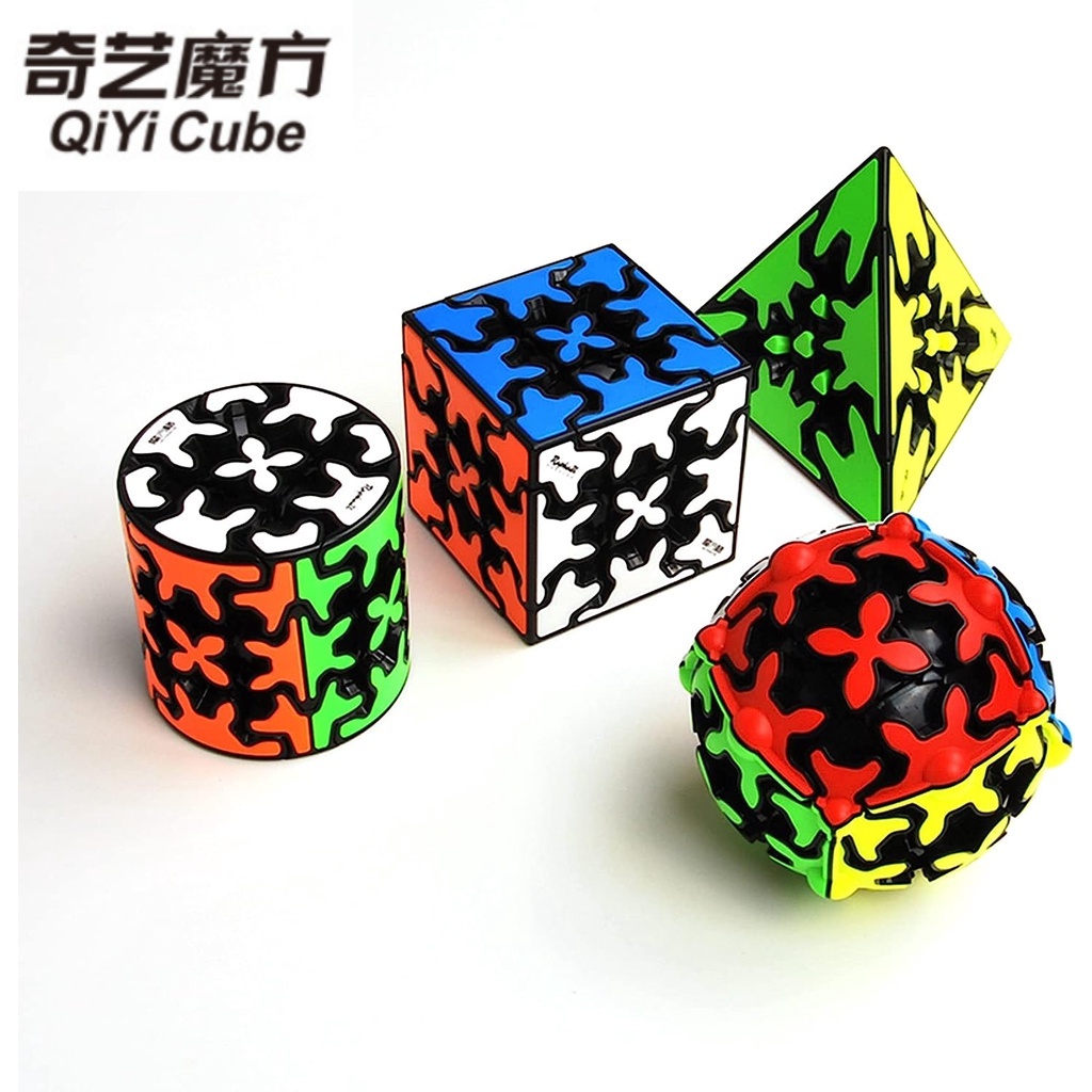 Qiyi Gear Cube Speed Cube 3x3 Gear Cube Gear Pyraminx Cylindrical Gear ...