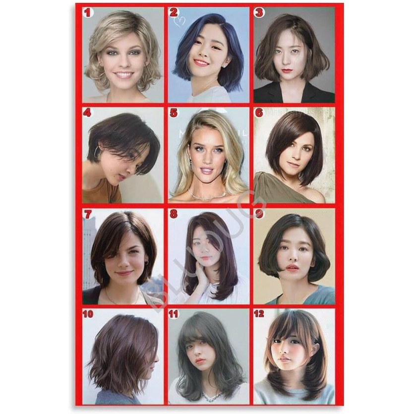 Barber Shop Haircut Poster Female Haircut Poster Female Hairstyle ...