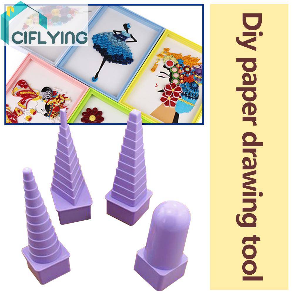 4pcs DIY Crimping Paper Craft Paper Quilling Tool Tower Winding Plate ...