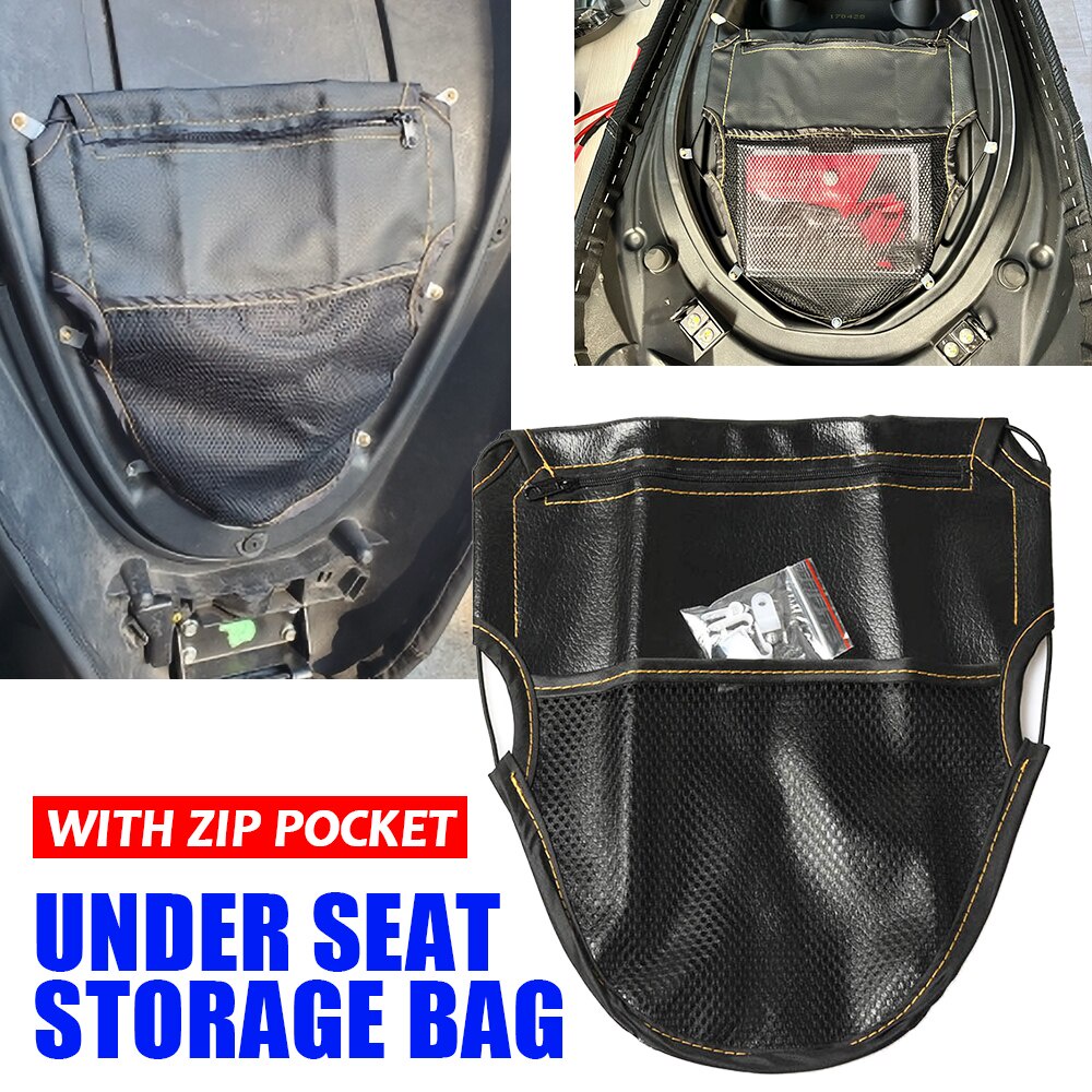 Motorcycle Scooter Seat Bag Under Seat Storage Bag Organizer PU Leather ...