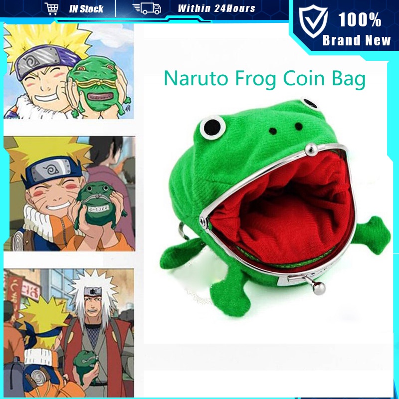 1Pcs Anime Naruto Cute Frog Wallet Coin Purse Uzumaki Cartoon Plush Toy ...