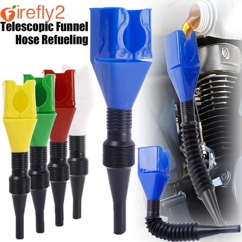 Portable Anti-Spill Refueling Funnel / Folding Telescopic Plastic Hose ...