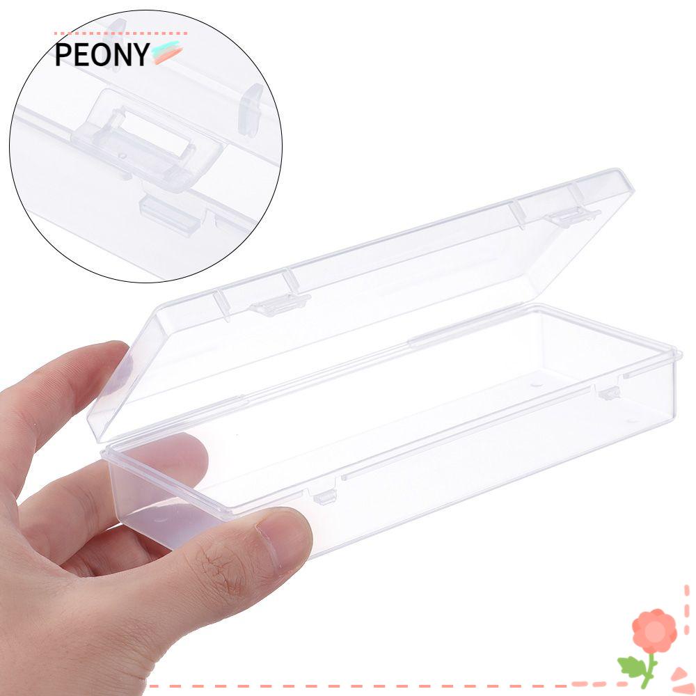 PEONY Square Clear/Black Storage Box Plastic Pill Storage Supply ...