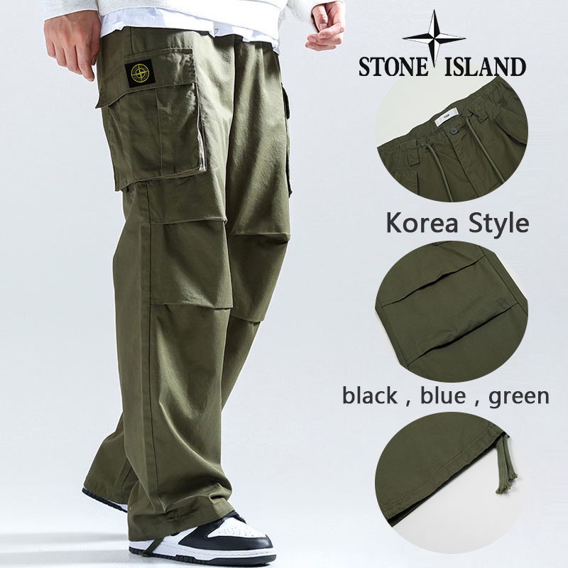 Cargo Pants Straight Cut Men Fashion Loose Six 6 Pocket Pockets ...